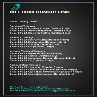 Siebel CRM Training | PDF