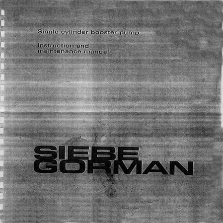 Siebe Gorman Oxygen pump manual | PDF