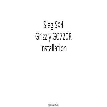 Sieg SX4 Grizzly G0720R Installation | PDF