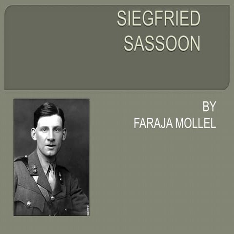 Siegfried sassoon | PPT