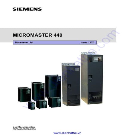 Siemens micro master 440 pli en-1203 | PDF