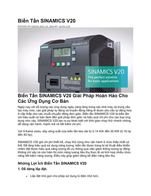 Siemens S7-1200 CPU 1215C Và Những Ứng Dụng Phổ Biến | PDF