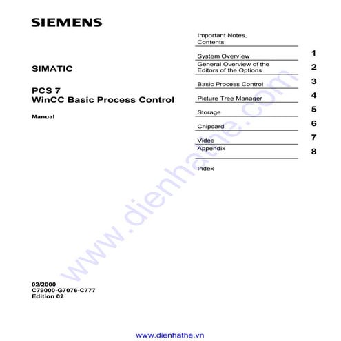 Siemens win cc manual pcs 7 wincc basic process control | PDF
