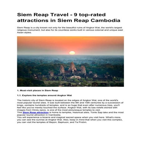 Siem Reap Travel - 9 top-rated attractions in Siem Reap Cambodia.pdf