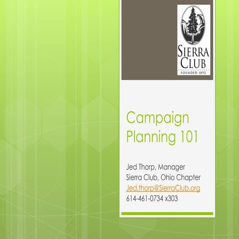 Campaign Planning 101 | PPTX
