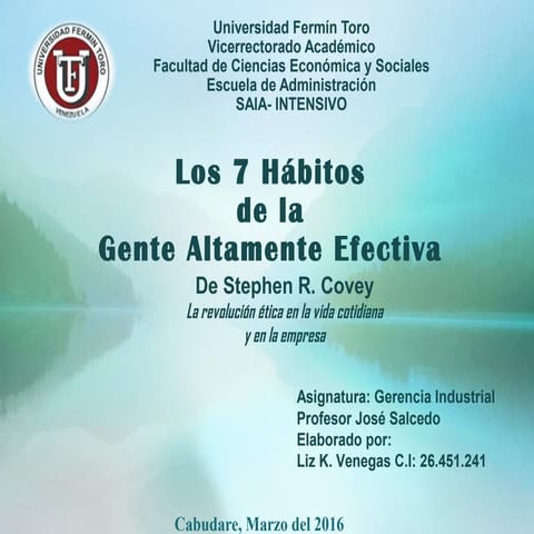 7 habitos de la gente altamente efectiva | PPTX
