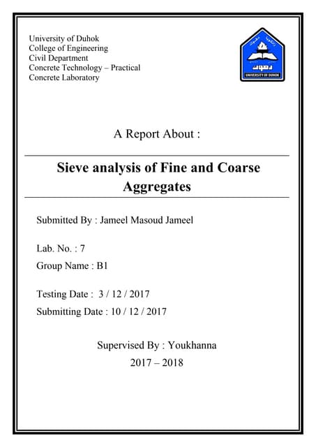Specific Gravity & Absorption of Aggregate (Coarse & Fine) | Jameel ...