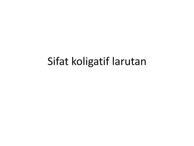 Sifat koligatif-larutan | PPT
