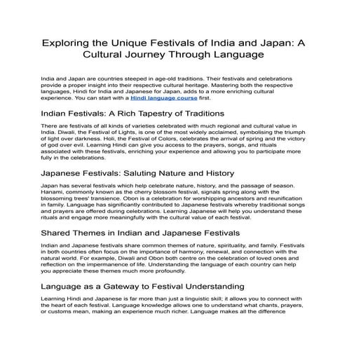 SIFIL- Exploring the Unique Festivals of India and Japan_ A Cultural ...