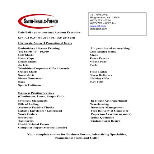 Sif sales sheet | DOCX | Style & Fashion