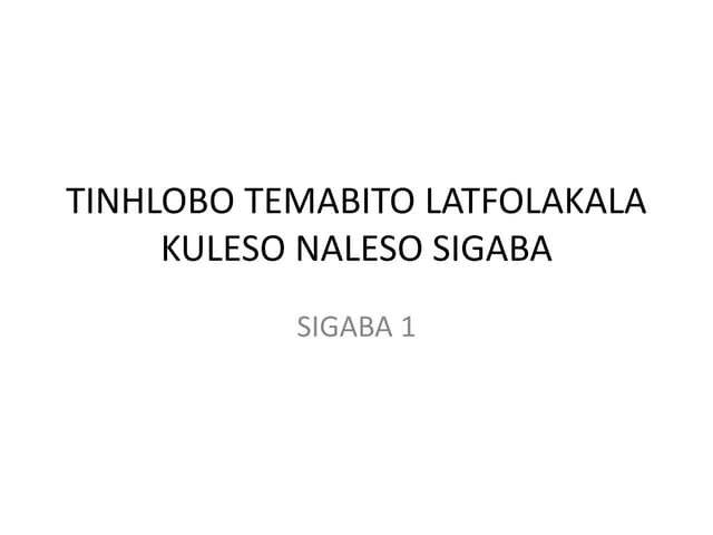 Sigaba 1 | PPTX