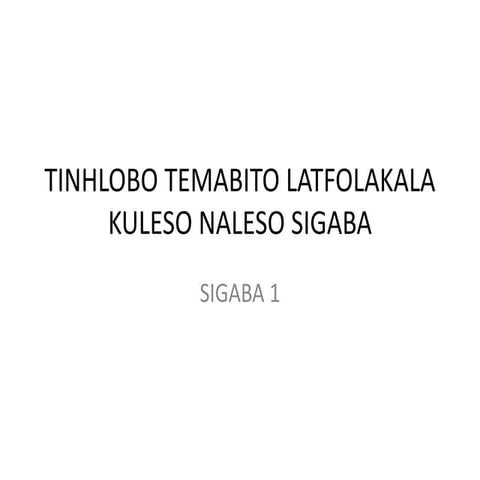 Sigaba 1 | PPTX