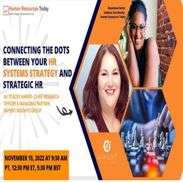 Connecting the Dots Between Your HR Systems Strategy and Strategic HR | PDF