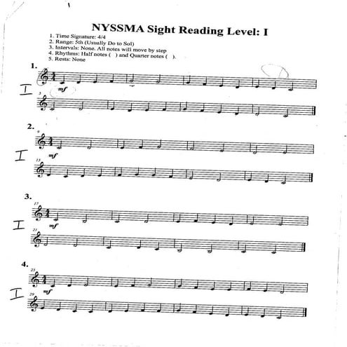 Sight reading 1 6 | PDF