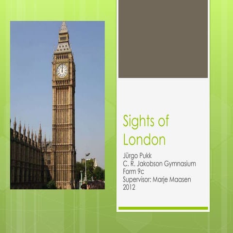 Sights in london | PPTX