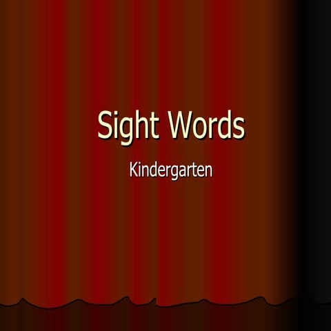 Sight words | PPT
