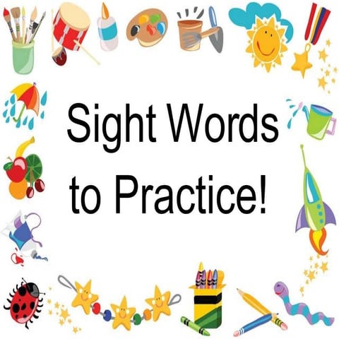 Sight Words Slides | PPT