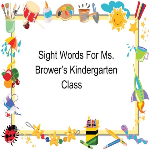 Sight Word Show | PPT