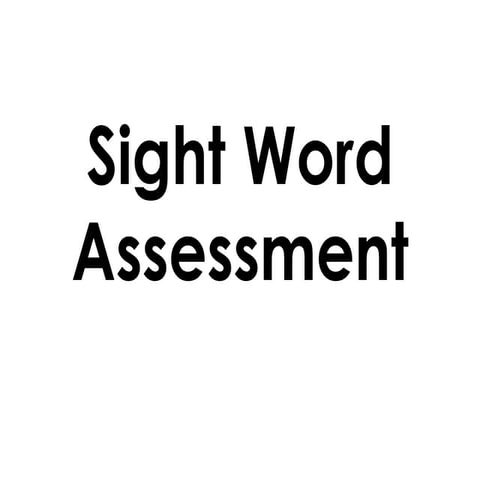 Sight word slide show | PPT