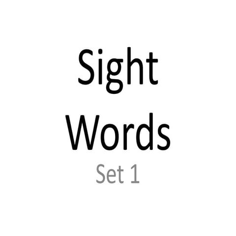 Sight words set 10 | PPTX