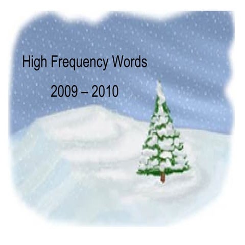High Frequency Words Winter Slide Show | PPT