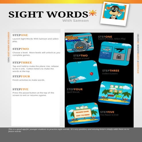 Sight Words With Samson App Tutorial | PDF | Tablets and E-readers | Consumer Electronics