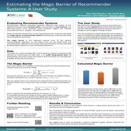 Estimating the Magic Barrier of Recommender Systems: A User Study | PDF