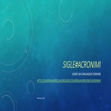 Sigle acronimi | PPTX
