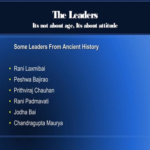 The Leaders | PPT