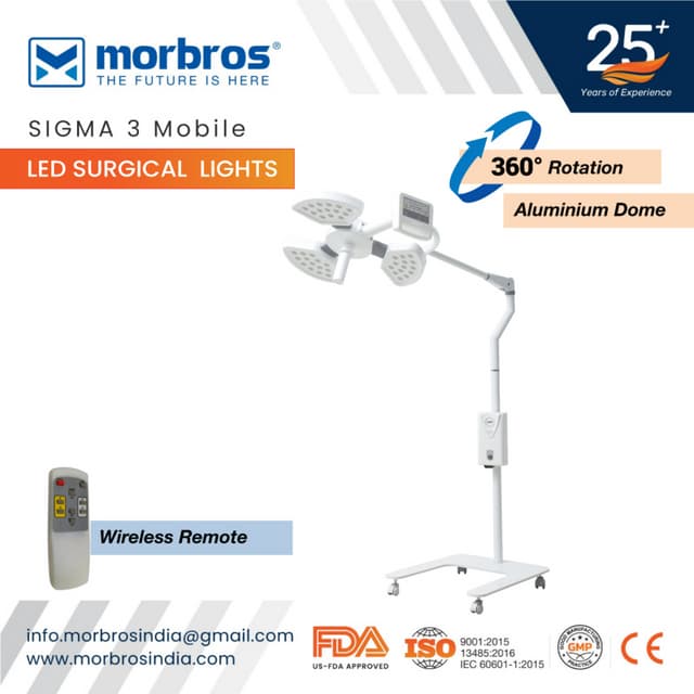 Sigma 3 Mobile LED Surgical Light by Morbros India | PDF