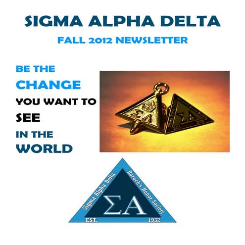 Sigma alpha delta newsletter fall 2012 | PDF