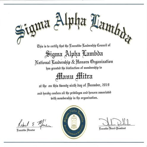 Sigma alpha lambda certificate | PPT