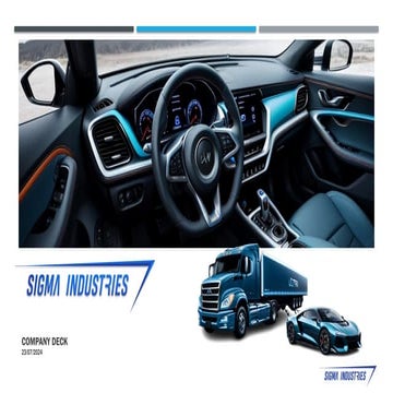 Sigma Industries pitch deck for Automotive plastic supplier | PPTX