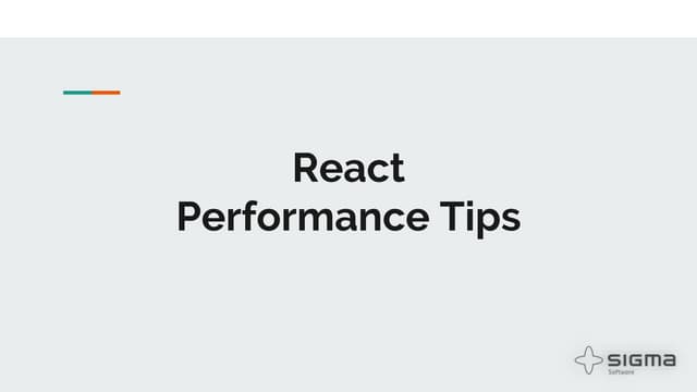 React performance tips, Тельман Агабабов | PPT React performance tips, Тельман Агабабов | PPT