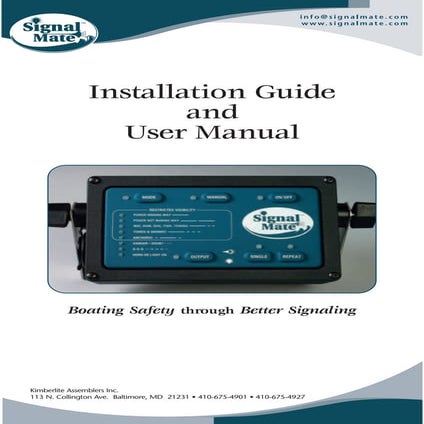 Signal Mate Restricted Visibility Signaling Owners Manual | PDF