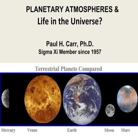 Planetary Atmospheres & Life | PPTX