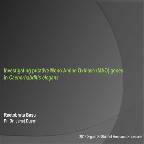 Sigma Xi Research Showcase 2013 - Reeto | PPT