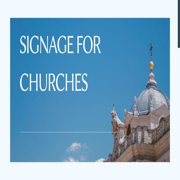 SIGNAGE FOR CHURCHES | PDF
