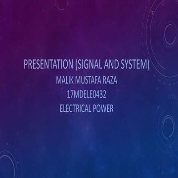2. classification of signals | PPTX