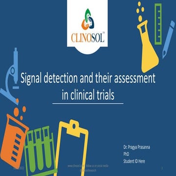 Signal detection and their assessment in clinical trials | PDF