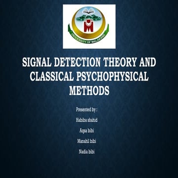 classical methods of psychophysics (Three methods) | PPSX