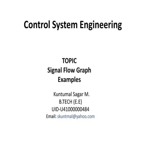 Signal Flow Graph Ppt 