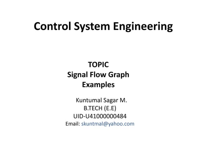 Signal Flow Graph Ppt