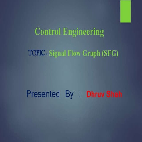 Signal flow graph (sfg) | PPTX
