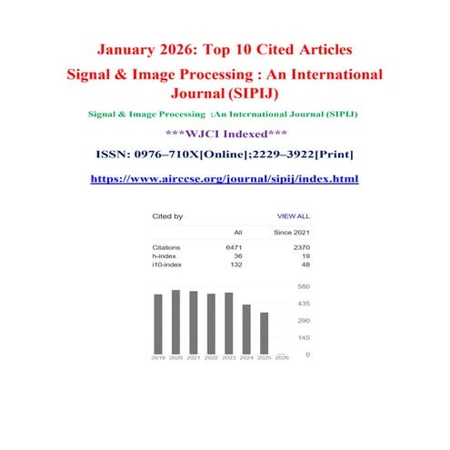January 2026: Top 10 Cited Articles Signal & Image Processing : An ...