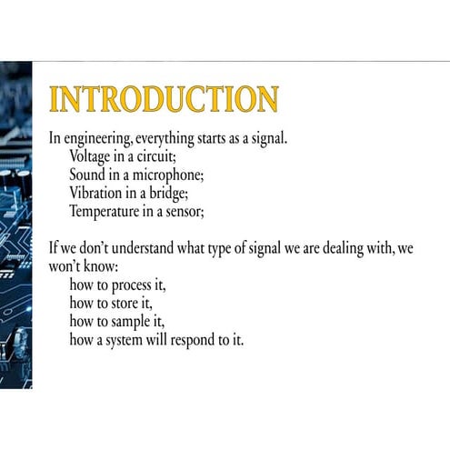 Understanding Signals in Engineering: Types and Processing Techniques | PDF