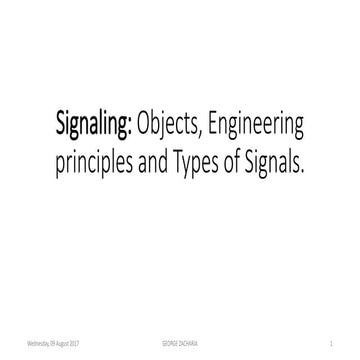 Signals | PPTX | Rail Travel | Travel Type