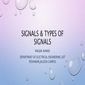 Signals and types of signals | PPTX