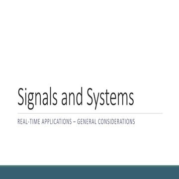 Signals and Systems | PPT