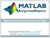 Signals and Systems Assignment Help | PPT